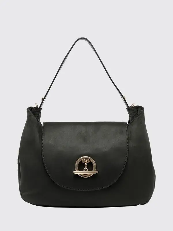 Liu Jo Suede-effect Synthetic Leather Shoulder Bag With Flap And Impressed Logo - Green