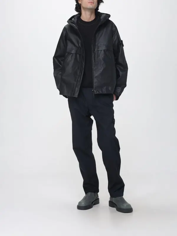 Stone Island Wool And Cotton-blend Crewneck Jumper With Compass Logo Patch - Black
