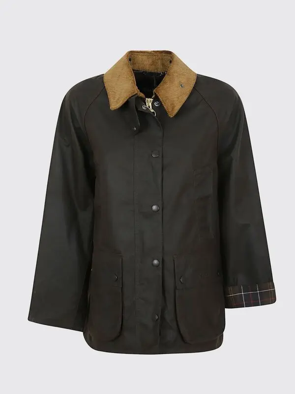 Barbour Bedale Waxed Cotton Jacket With Ribbed Velvet Collar