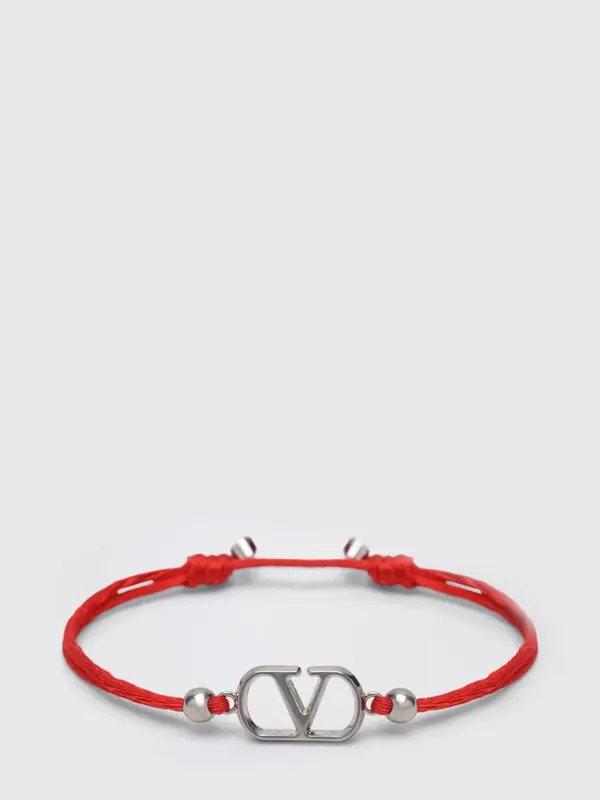 Valentino Garavani Vlogo Signature Cord Bracelet With Drawstring Closure - Red