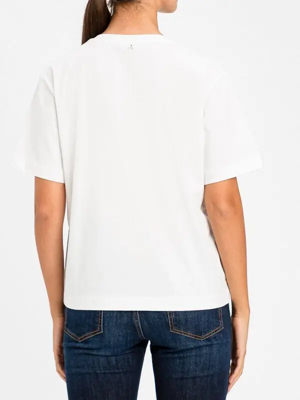 TWINSET Crystal-embellished Cotton T-shirt