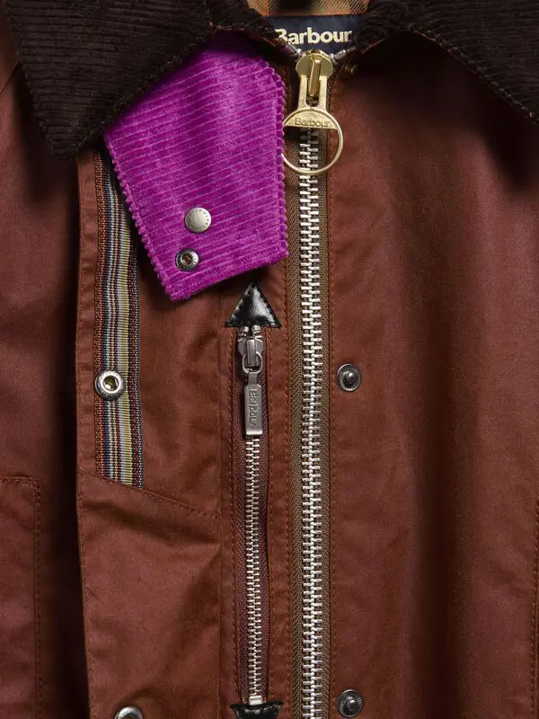 Barbour Paul Smith X Beaufort Cotton Jacket With Velvet Collar