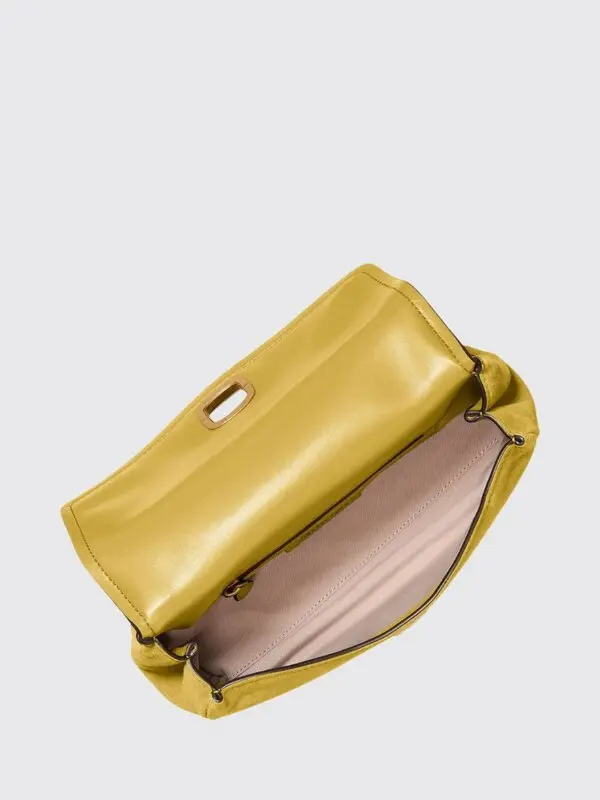 Michael Kors Bryant Suede Shoulder Bag With Chain Handle - Yellow