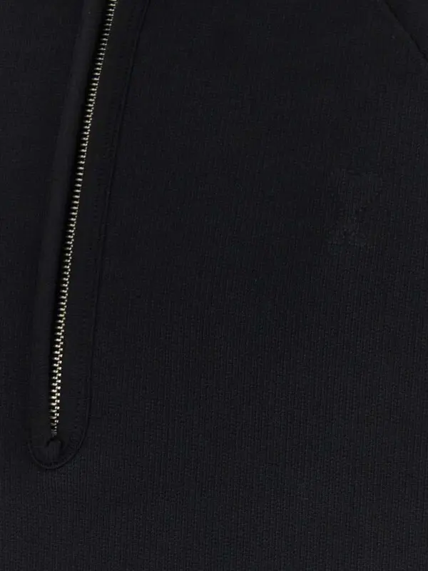 AMI Paris Pure Cotton Sweatshirt With High Neck And Half-zip Closure