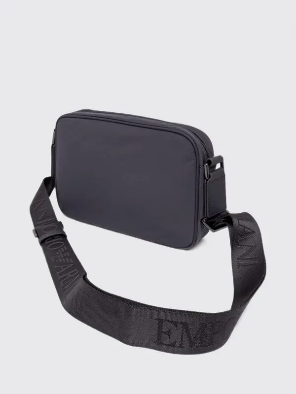 Emporio Armani Polyester Crossbody Bag With Eagle Logo And Zip Closure - Grey