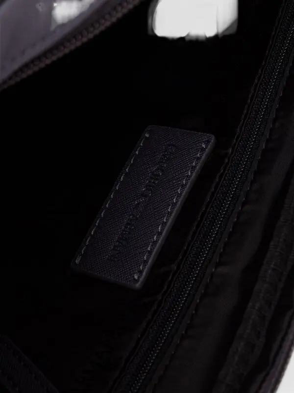 Emporio Armani Polyester Crossbody Bag With Eagle Logo And Zip Closure - Grey