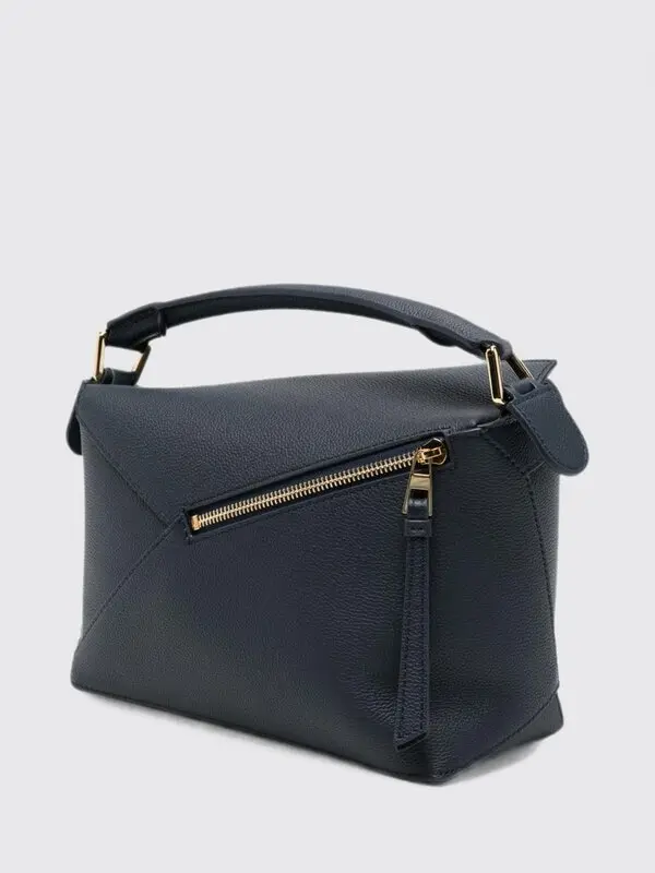 Loewe Small Puzzle Edge Bag In Grained Calf Leather With Anagram - Blue