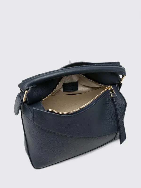 Loewe Small Puzzle Edge Bag In Grained Calf Leather With Anagram - Blue