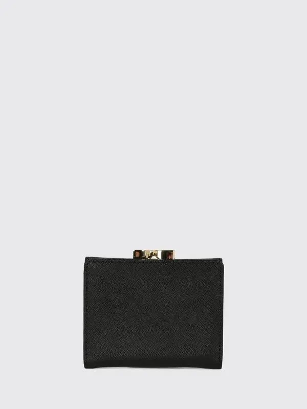 VIVIENNE WESTWOOD Tri-fold Saffiano Leather Wallet With Orb Logo