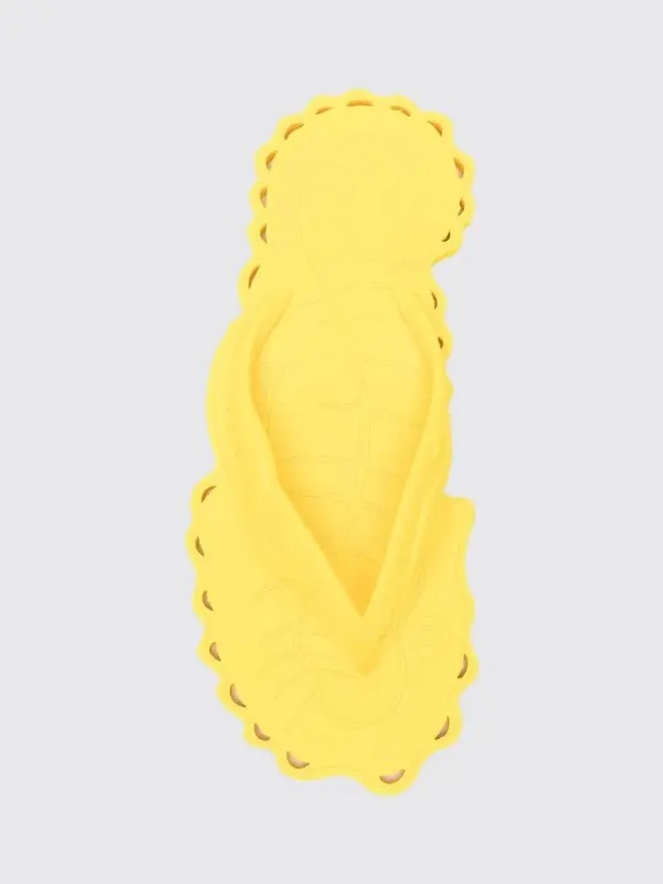 Zimmermann Seafoam Rubber Low-heeled Flip-flop Sandals With Open Toe - Yellow
