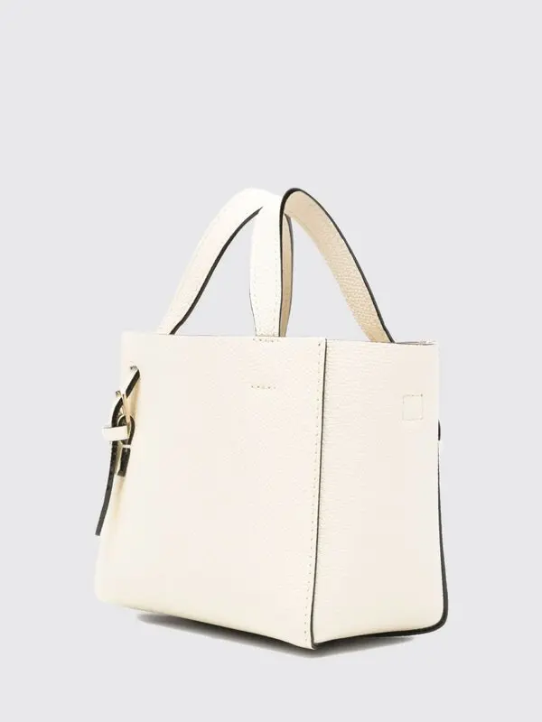 VALEXTRA Grained Cowhide Leather Mini Top Handle Bag With Double Handle And Strap