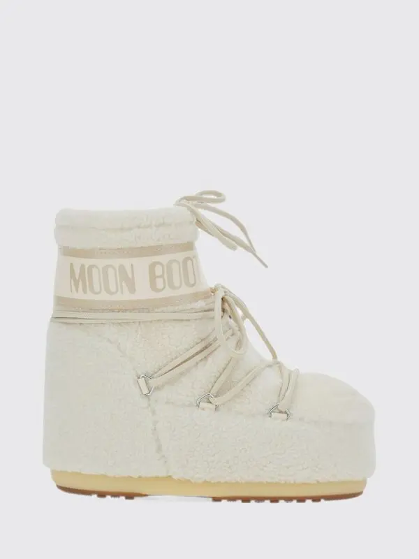 Moon Boot Icon Low Shearling Snow Boots With Signature Tubular Laces