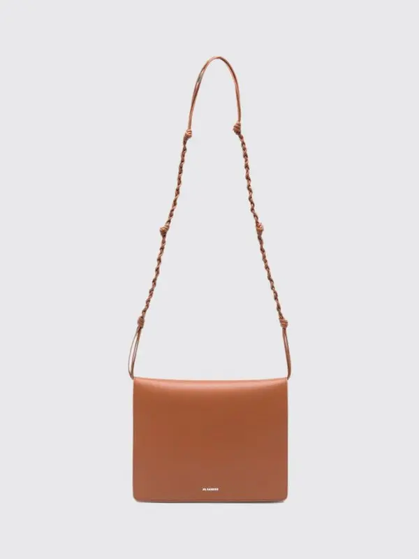 JIL SANDER Tangle Crossbody Bag In Calf Leather With Embossed Logo