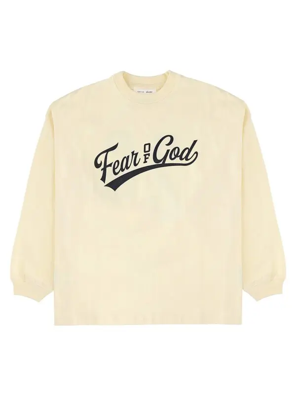 Fear Of God T-shirt A Manica Lunga "merch - Ivory