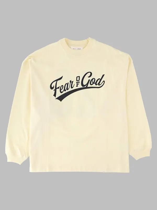 Fear Of God T-shirt A Manica Lunga "merch - Ivory