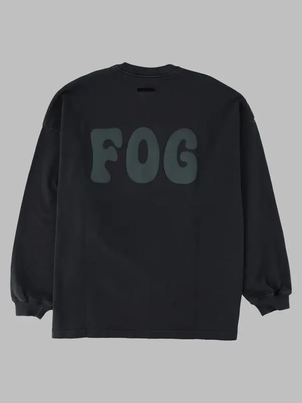 Fear Of God T-shirt A Manica Lunga "merch - Charcoal