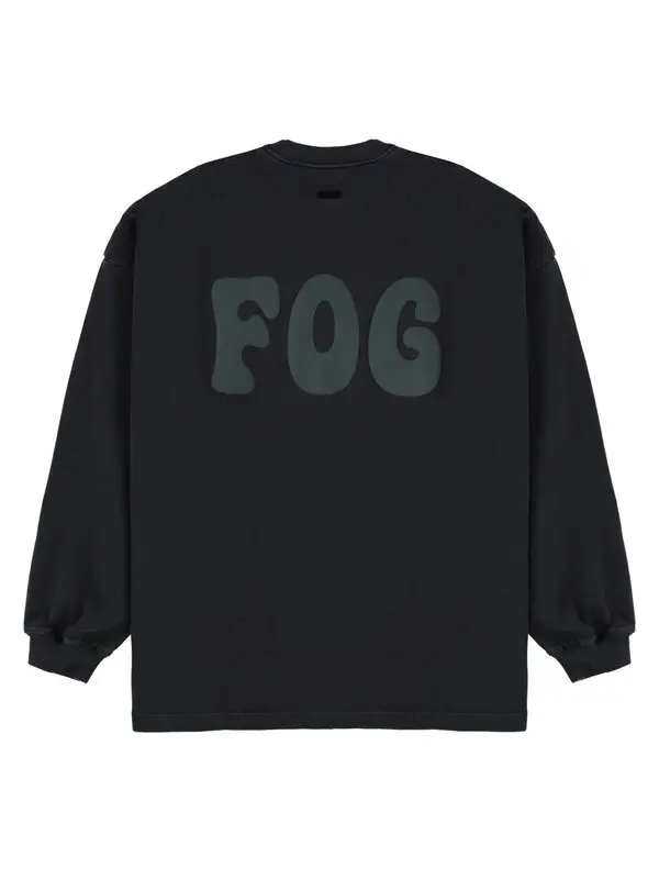 Fear Of God T-shirt A Manica Lunga "merch - Charcoal