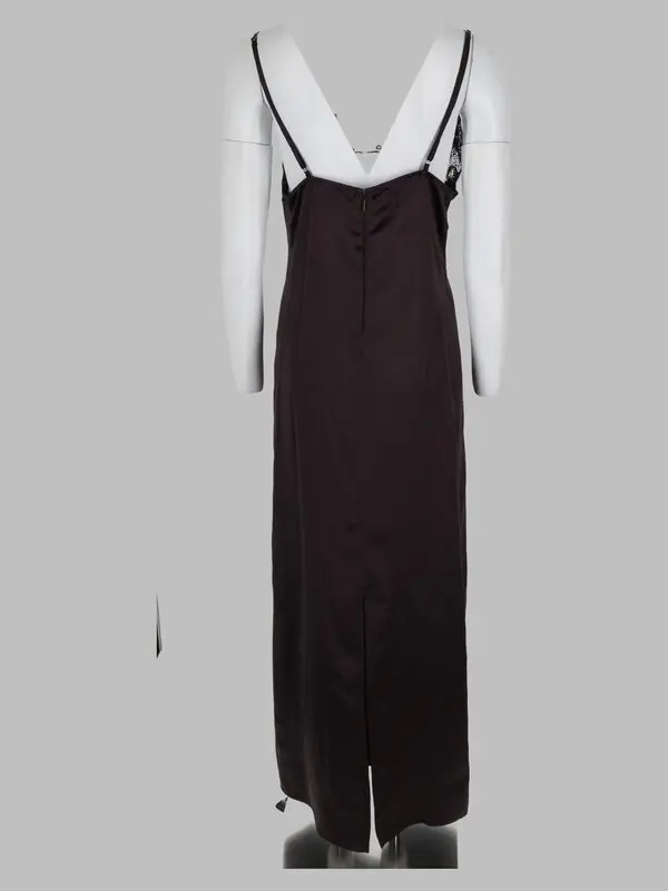 ALYSI Abito In Satin Con Inserto In Pizzo