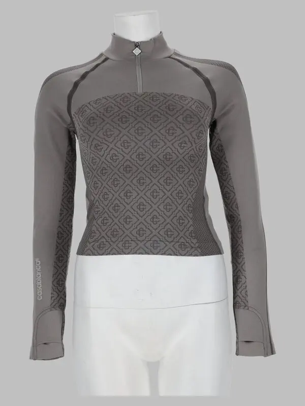 Casablanca Top Monogram A Manica Lunga