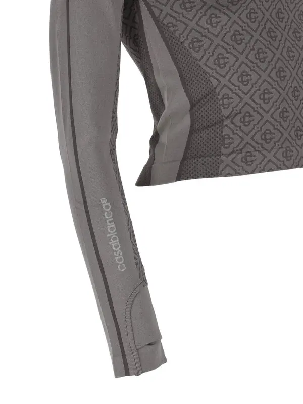 Casablanca Top Monogram A Manica Lunga