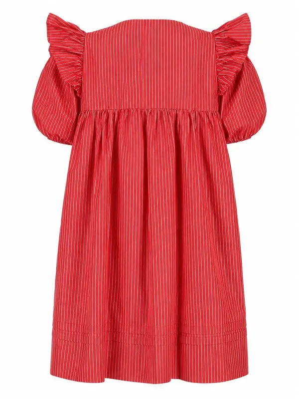 GANNI Mini Abito In Cotone A Righe