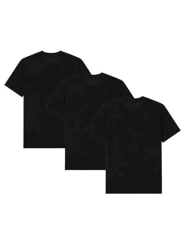 Moncler 3-pack T-shirt In Cotone - Black