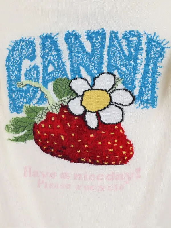 GANNI Maglia Con Logo