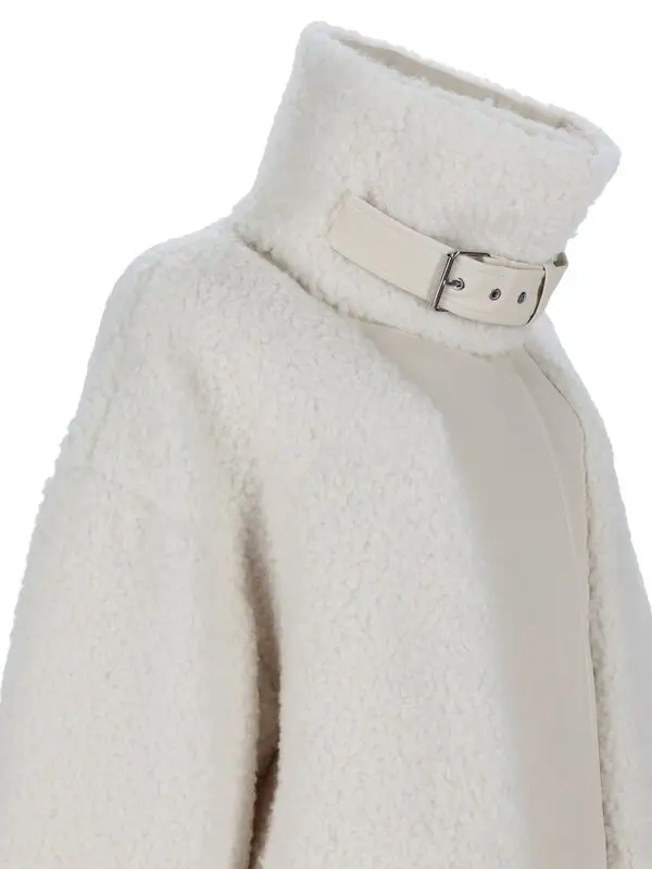 Sportmax Giacca "filtro" In Shearling - Ivory
