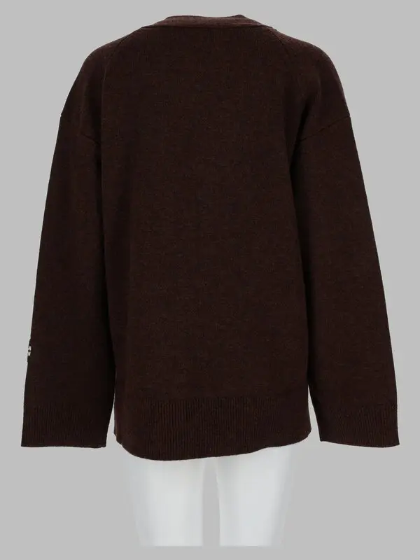Tory Burch Cardigan In Lana Con Logo