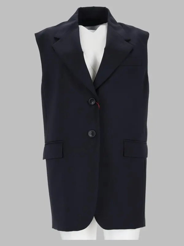 Max Mara Giacca Smanicata In Lana