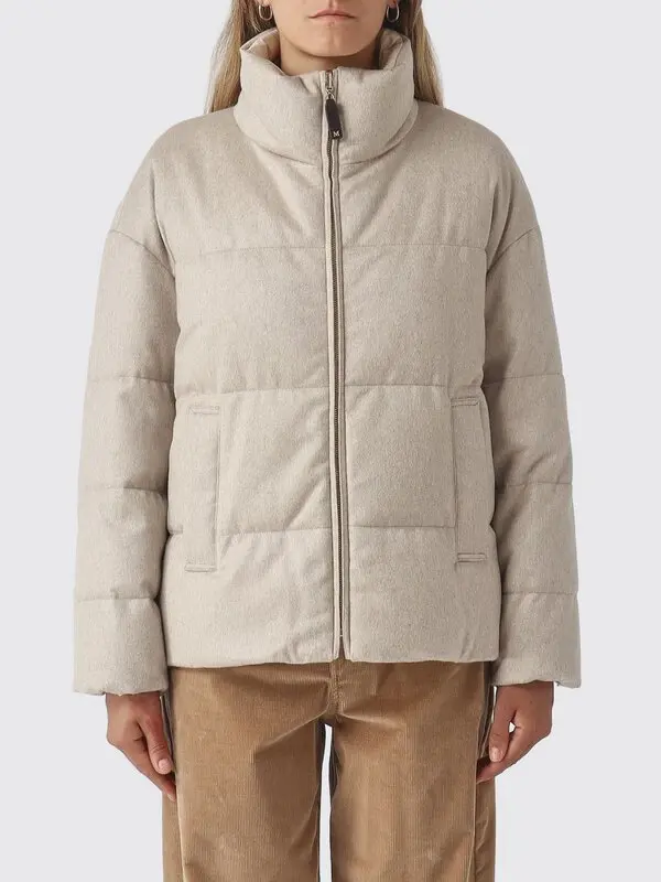 Max Mara Divina Reversible Cropped Cashmere Down Jacket With High Neck - Multicolor
