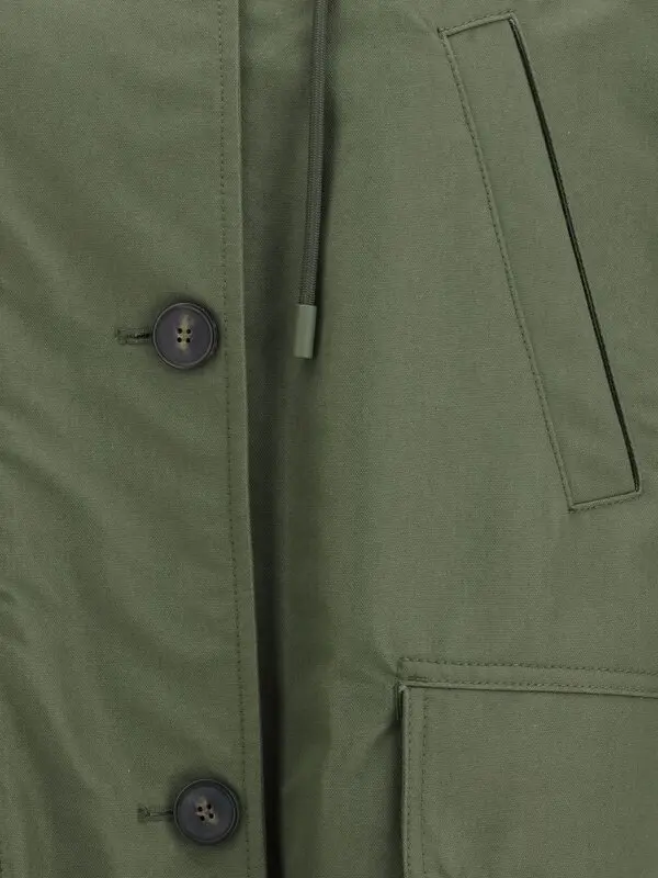 Max Mara Hooded Parka In Cotton Blend