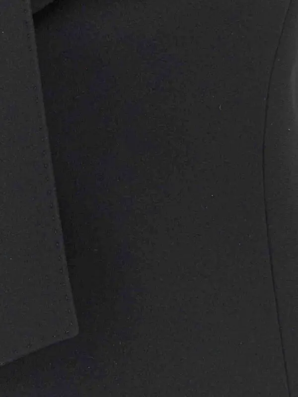 Max Mara Slim Fit Short Cady Blazer With Tie Fastening - Black