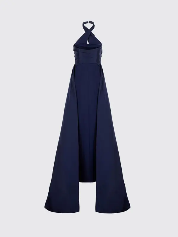 Solace London Long Cady Gown With Halterneck