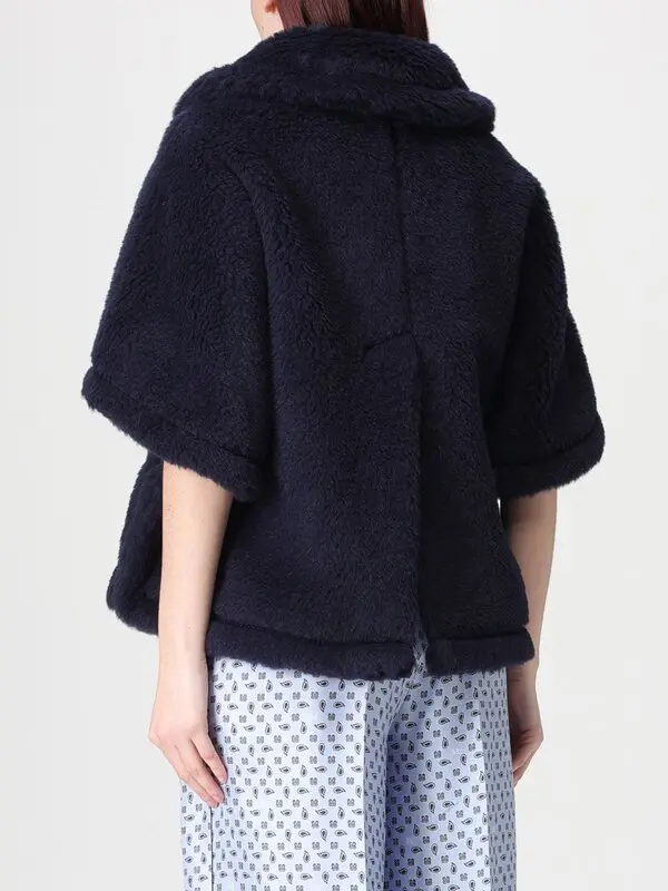 Max Mara Teddy Coat In Faux Fur - Blue