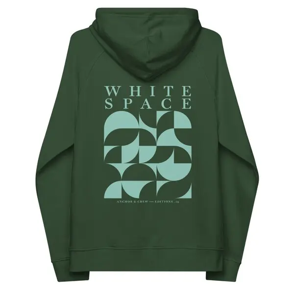 ANCHOR & CREW Bottle Fifteen White Space Editions Organic Cotton Hoodie - Green