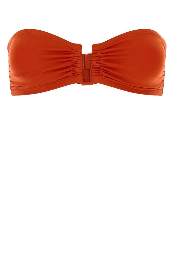 ERES Coral Stretch Nylon Triangle Show Bikini Top - Red