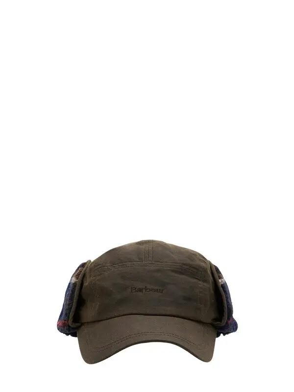 Barbour Waxed Cotton Hat For - Green
