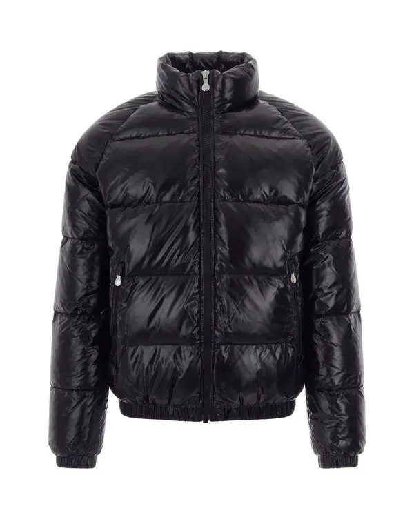 Pyrenex High-neck Tech Fabric Quilted Down Jacket With Logo Sleeve Patch