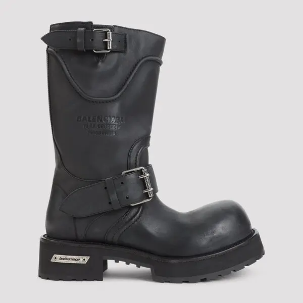Balenciaga Leather Venom Bootie - Black