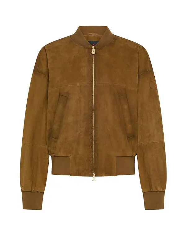 Peuterey Suede Bomber Jacket - Marrone