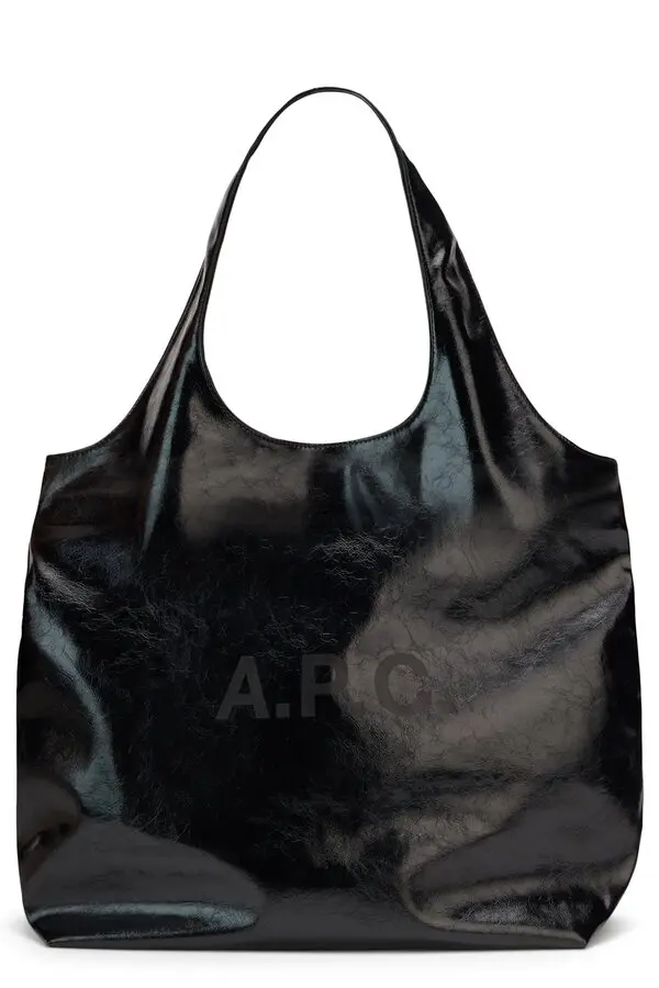 A.p.c. Ninon Synthetic Tote Handbag - Black