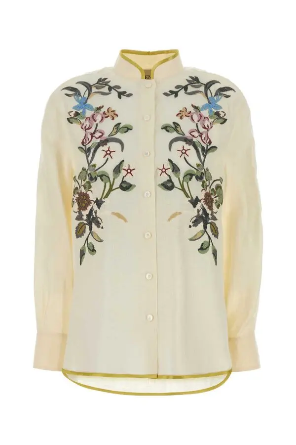 Valentino Garavani Ivory Linen Shirt
