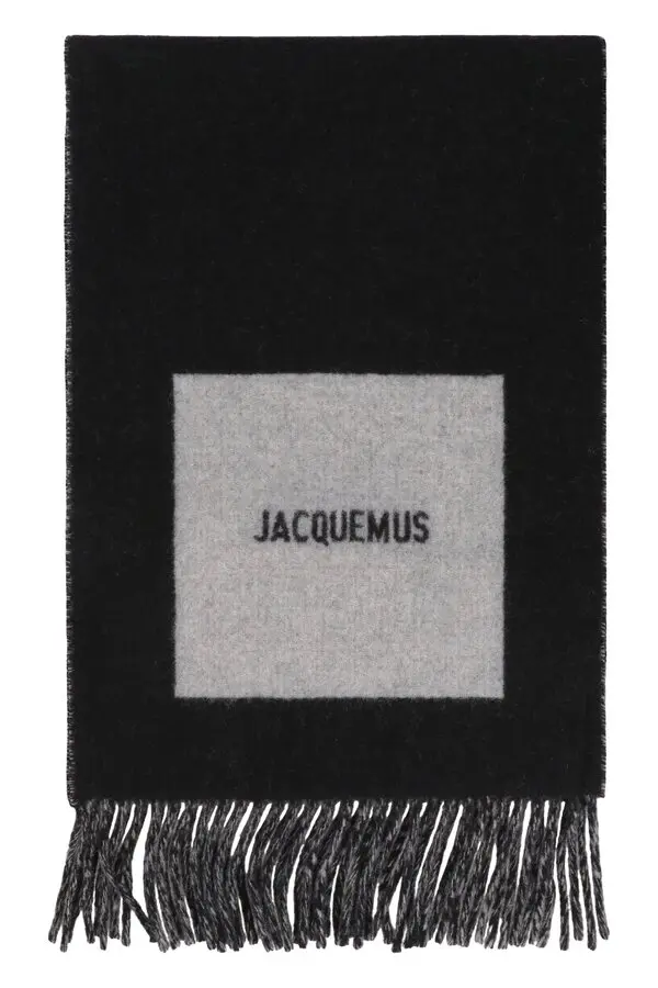 Jacquemus Rond Carré Frayed Hem Scarf 35x180 Cm