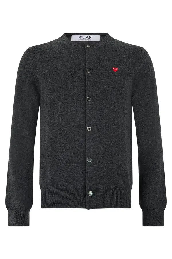 Play Comme Des Garcon Cardigan With Buttons - Grey