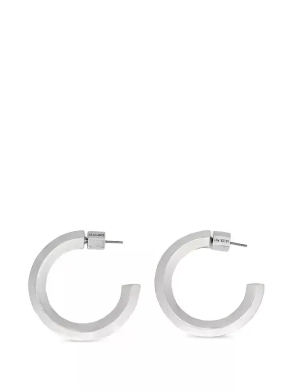 ALLSAINTS Chunky Hoop Earrings - Silver