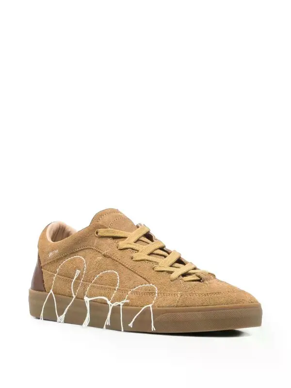 SANTHA Contrast-panelled Embroidered Sneakers
