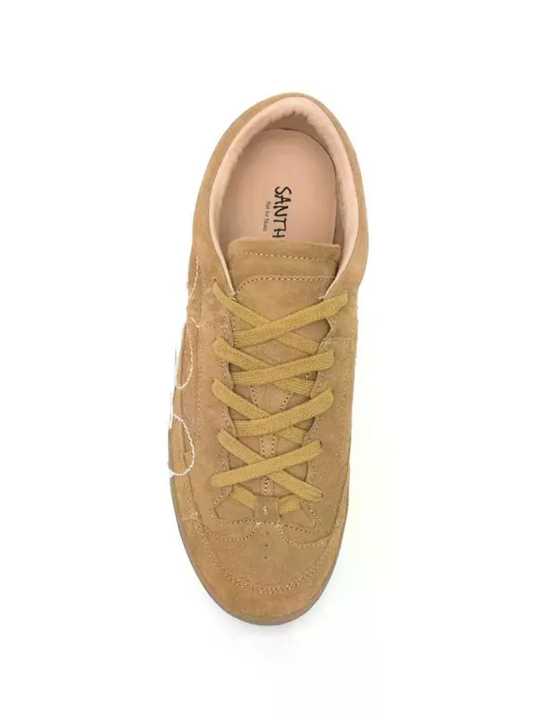 SANTHA Contrast-panelled Embroidered Sneakers