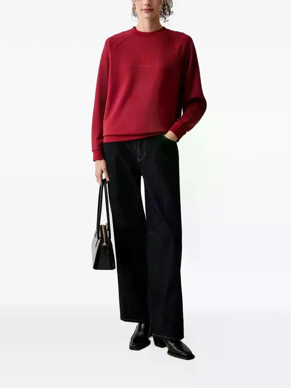 Armani Exchange Embellished Raglan-sleeve Sweatshirt