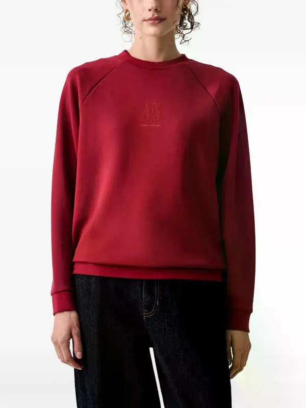 Armani Exchange Embellished Raglan-sleeve Sweatshirt - Red
